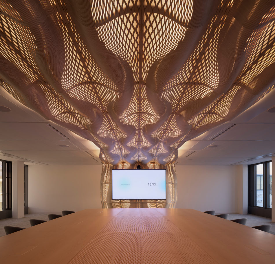 WOODEN WAVES: TRANSFORMING THE BOARDROOM AT ORANGE HQ - Mamou-Mani