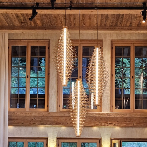 ADERFI: THE VORTEX OF FIRE – HIGH-END CHALET LIGHTING IN SWITZERLAND - Mamou-Mani